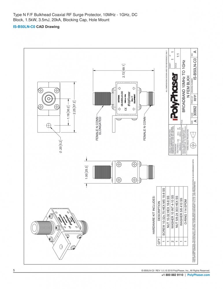 IS-B50LN-C0 technical document page 5