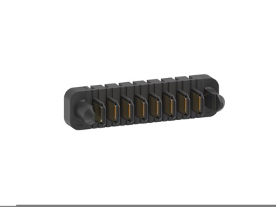 EXTreme Ten60Power Vertical Receptacle with Guides, 3 Split Power Circuits, 15 Signal Circuits