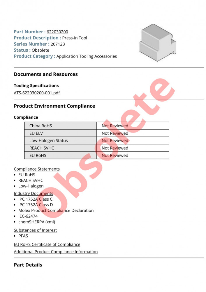 Tooling specification image, page 1