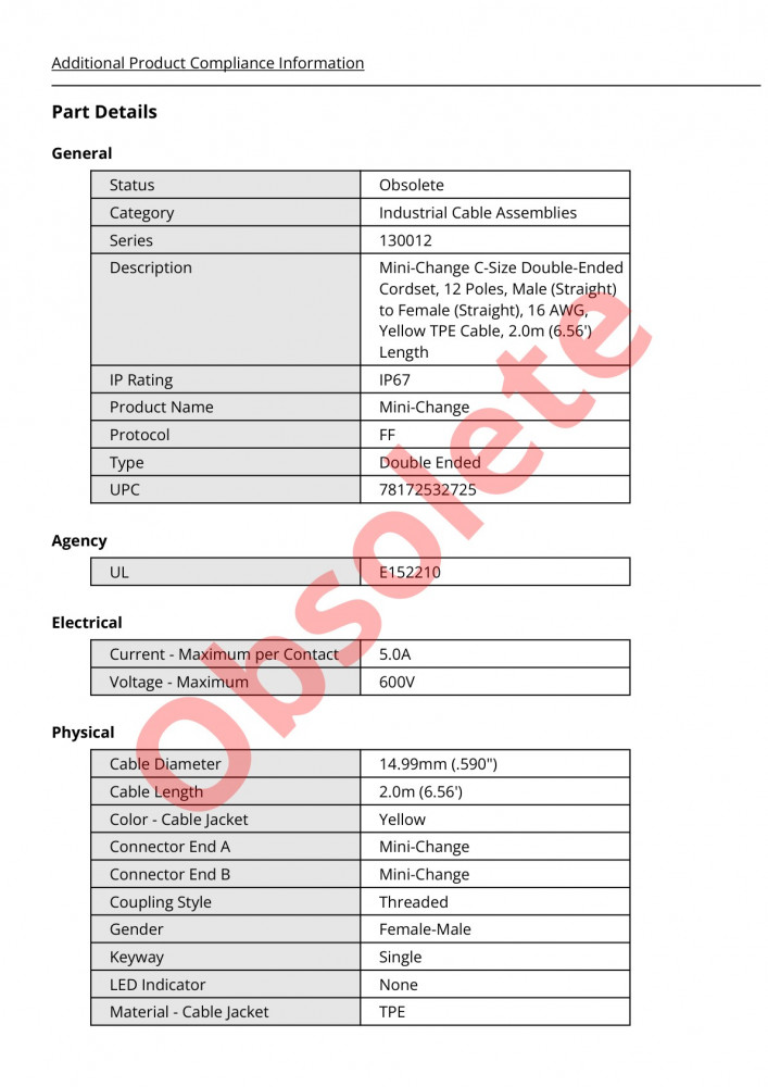 Molex 1300120587 technical drawing preview, page 2