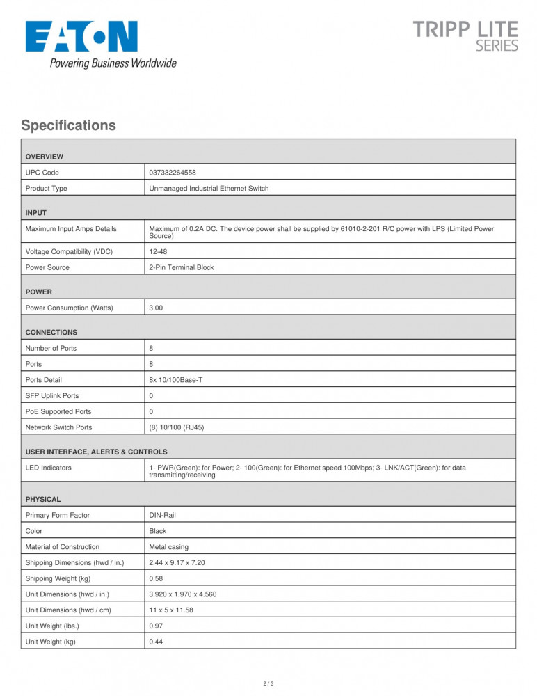 NFI-U08-2 technical document page 2