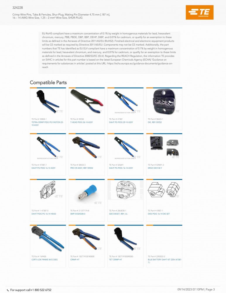 TE Connectivity 324228 technical document page 3
