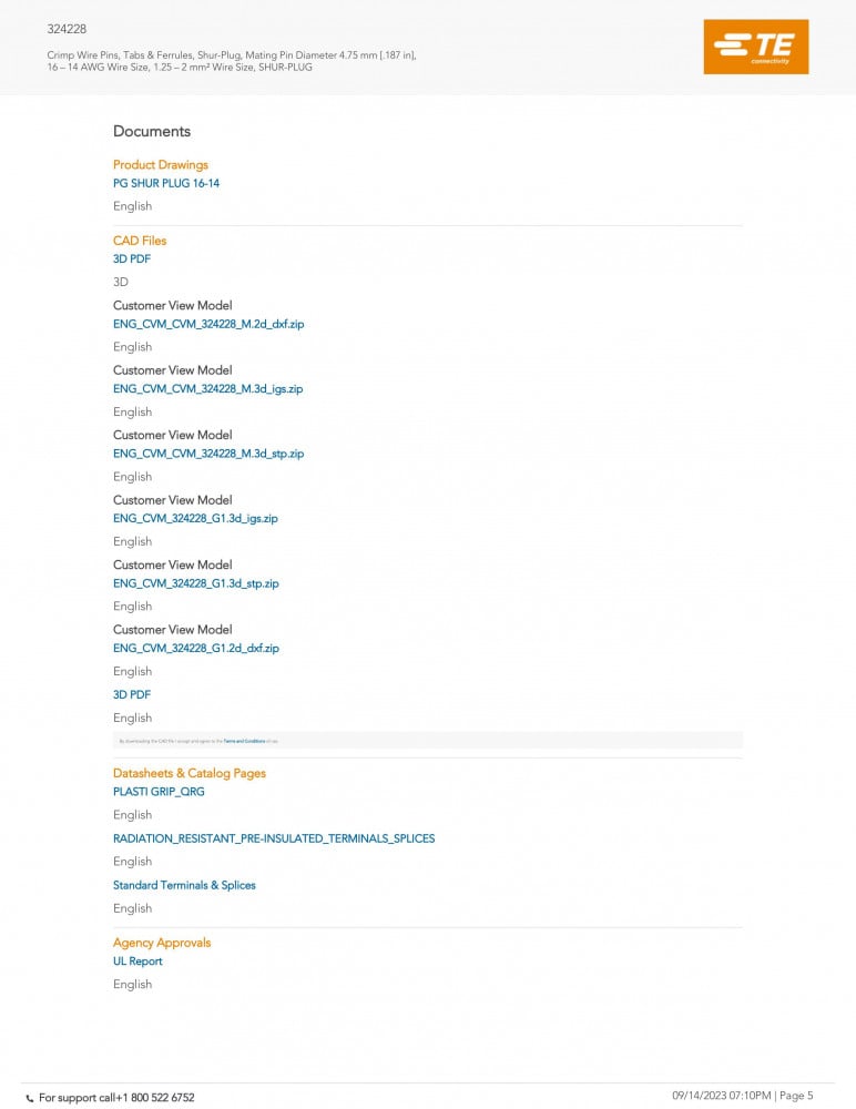 TE Connectivity 324228 technical document page 5