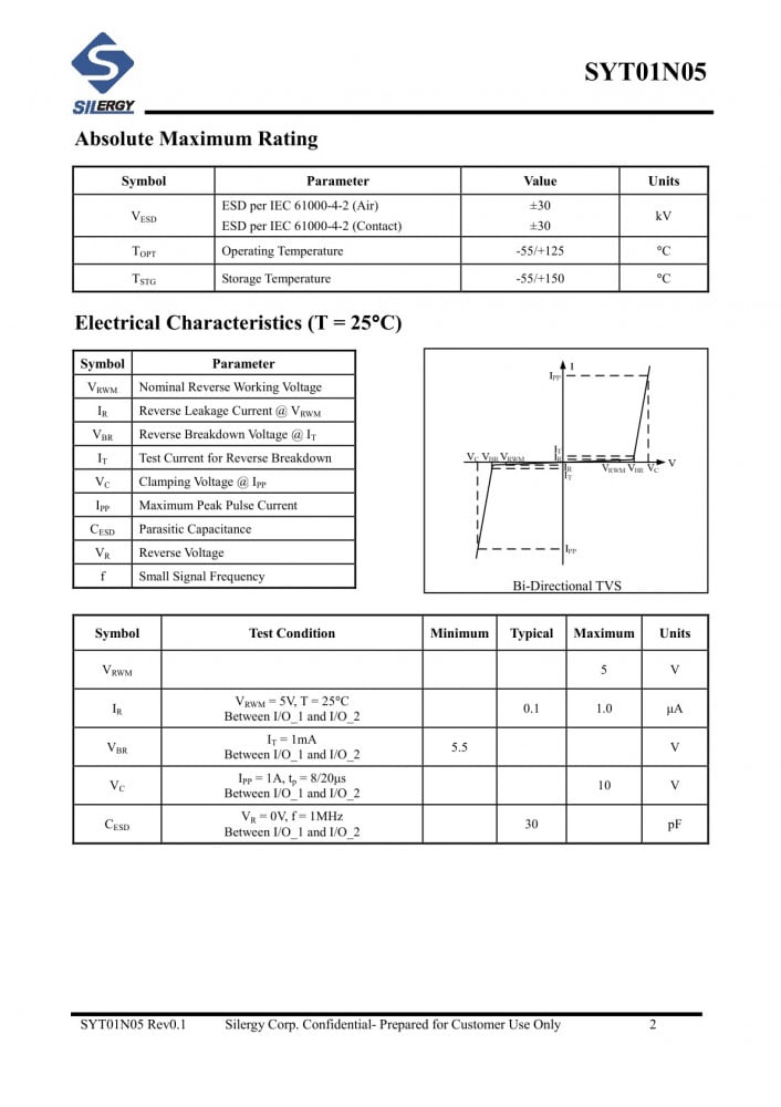 SYT01N05DWC datasheet page 2