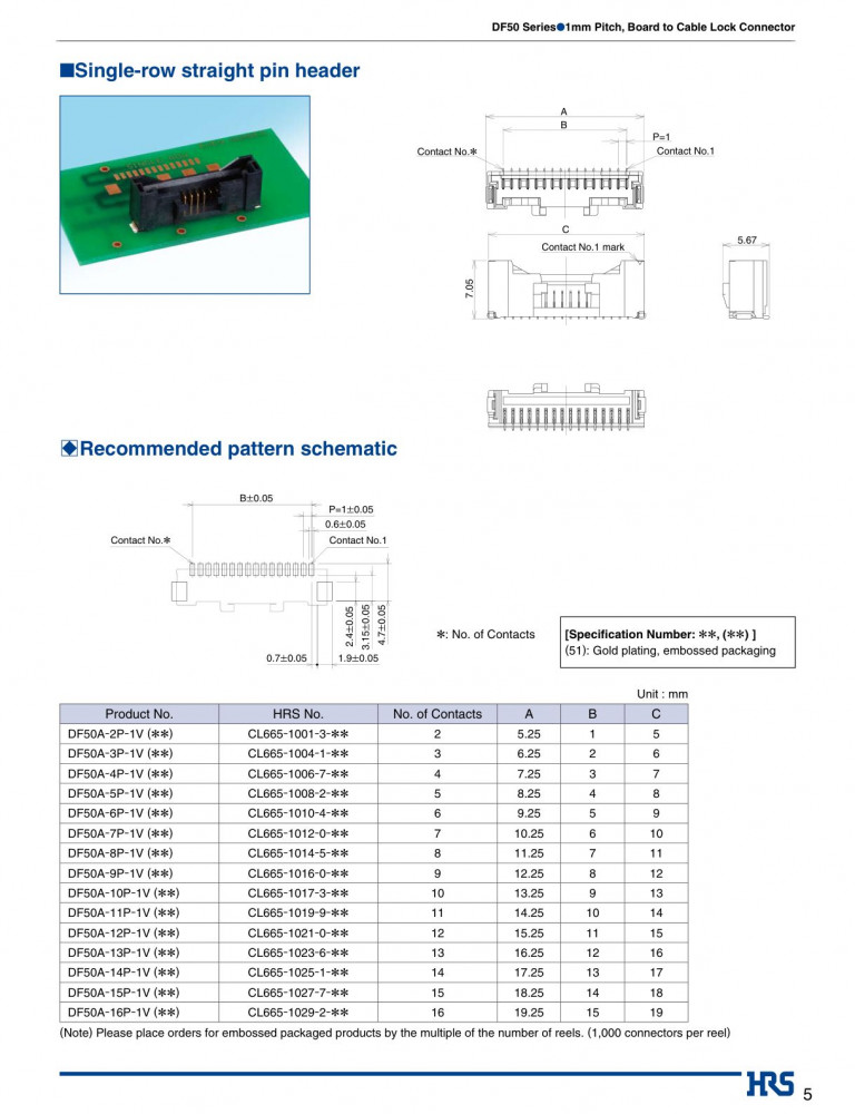 HRS DF50 datasheet page 5