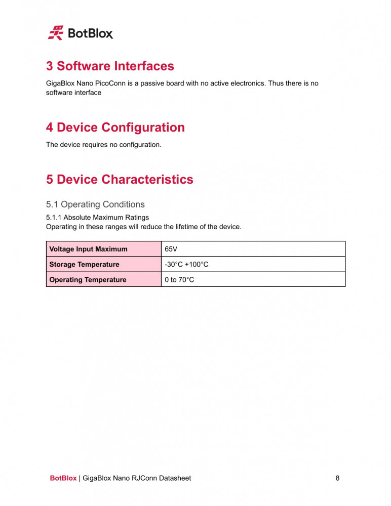GigaBlox Nano RJConn datasheet page 8
