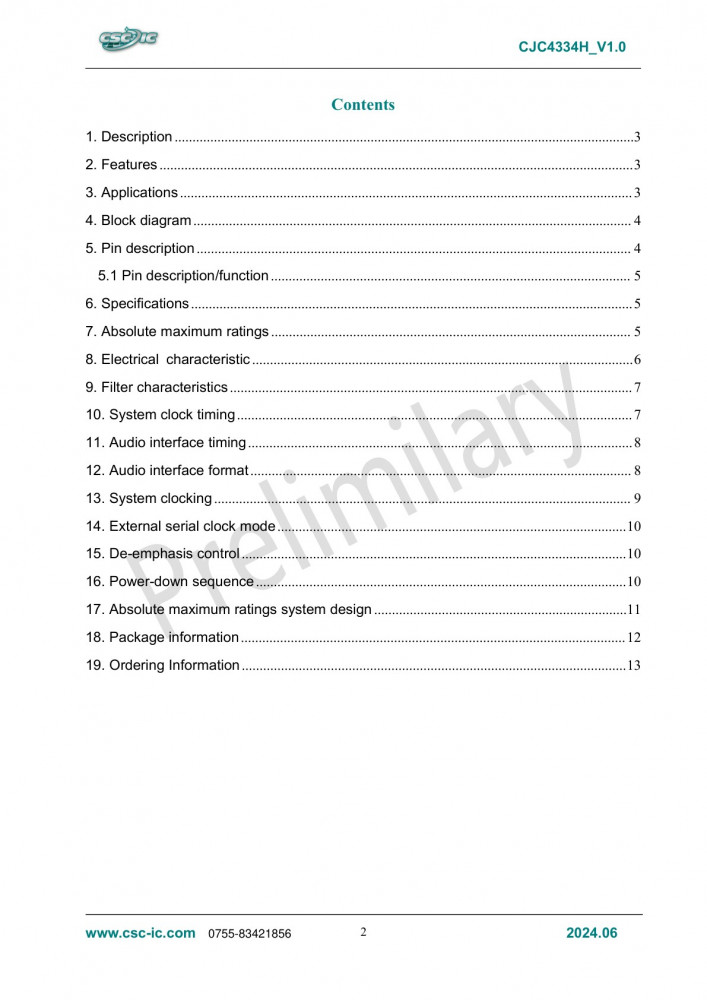 CJC4334H datasheet page 2