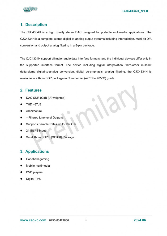 CJC4334H datasheet page 3