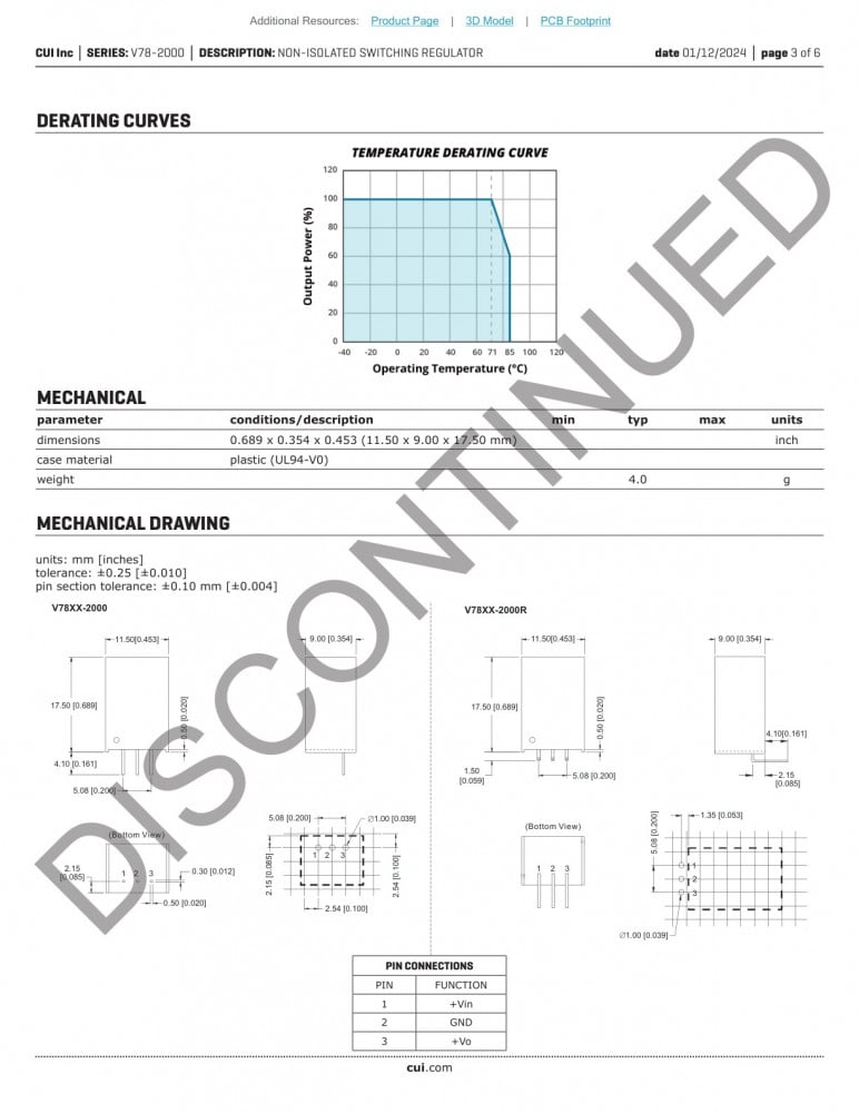 CUI V7805-2000R datasheet page 3