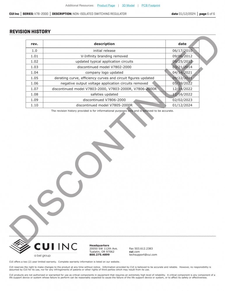 CUI V7805-2000R datasheet page 6