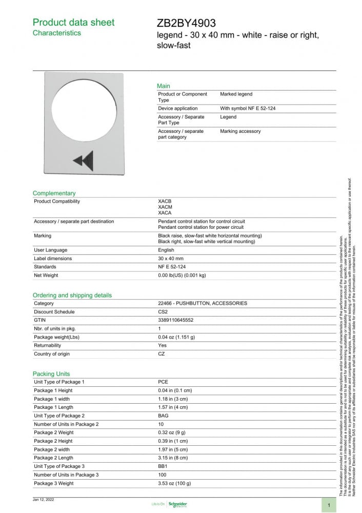 ZB2BY4903 technical document page 1