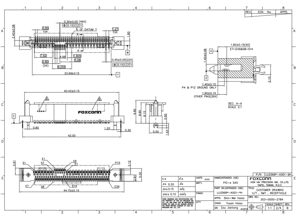 FOXCONN LU25683-A001-9H drawing page 2