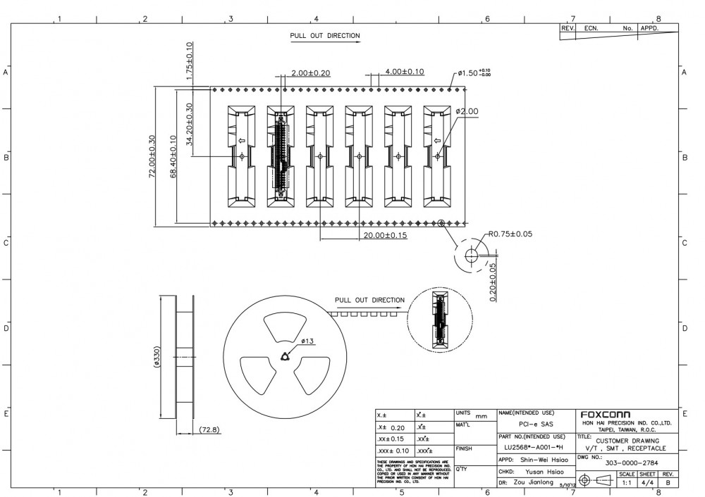 FOXCONN LU25683-A001-9H material sheet