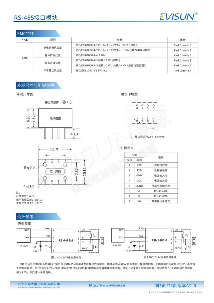 RSM485M datasheet page 3