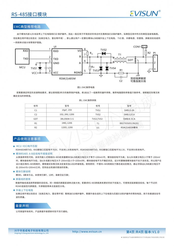 RSM485M datasheet page 4
