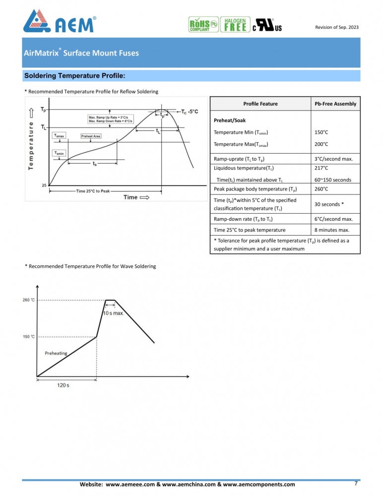 AEM AF2 datasheet page 7