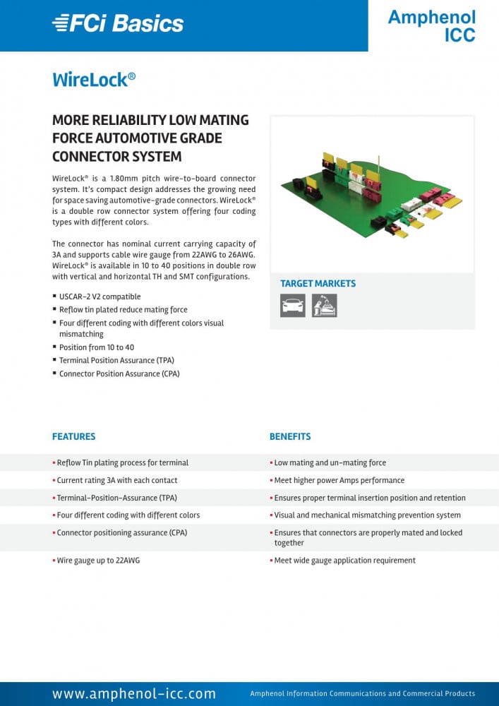 Amphenol WireLock technical document page 1