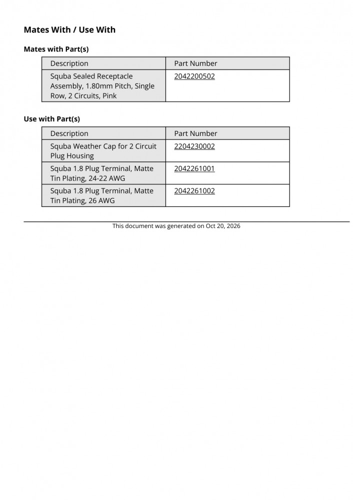 MOLEX 2042232502 product document, page 3
