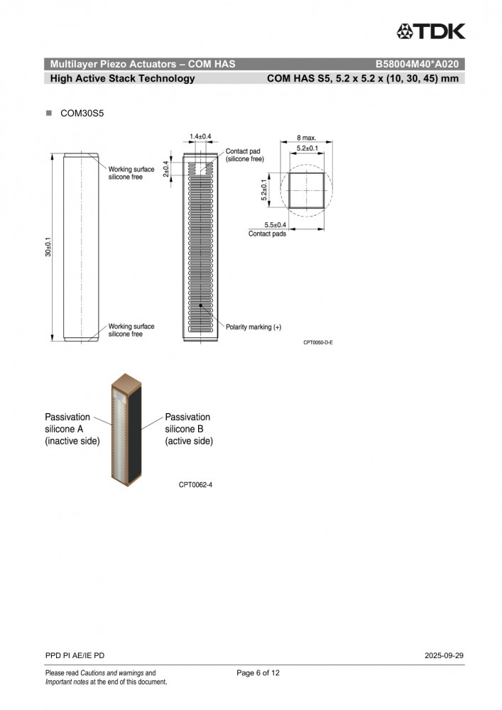 TDK COM HAS technical document page 6