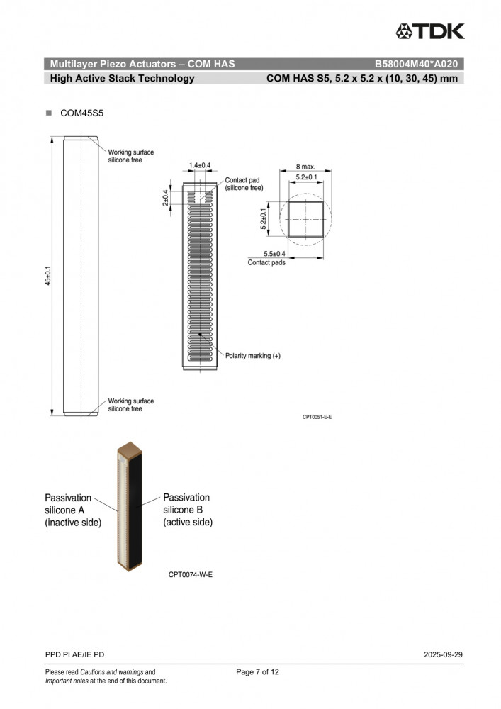 TDK COM HAS technical document page 7