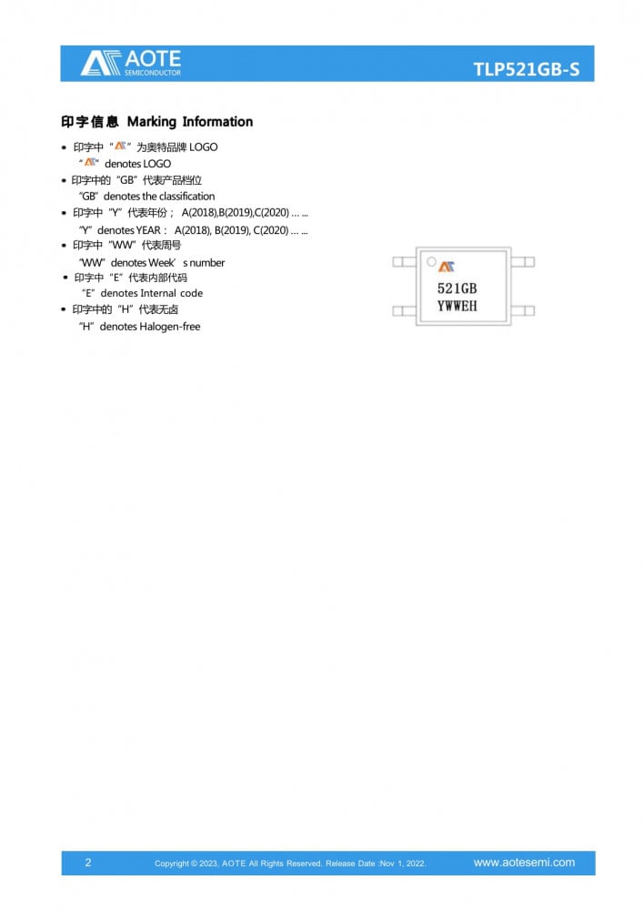 TLP521GB-S datasheet page 3
