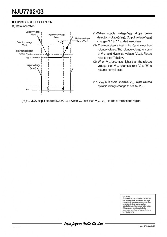 NJU7702 datasheet page 8