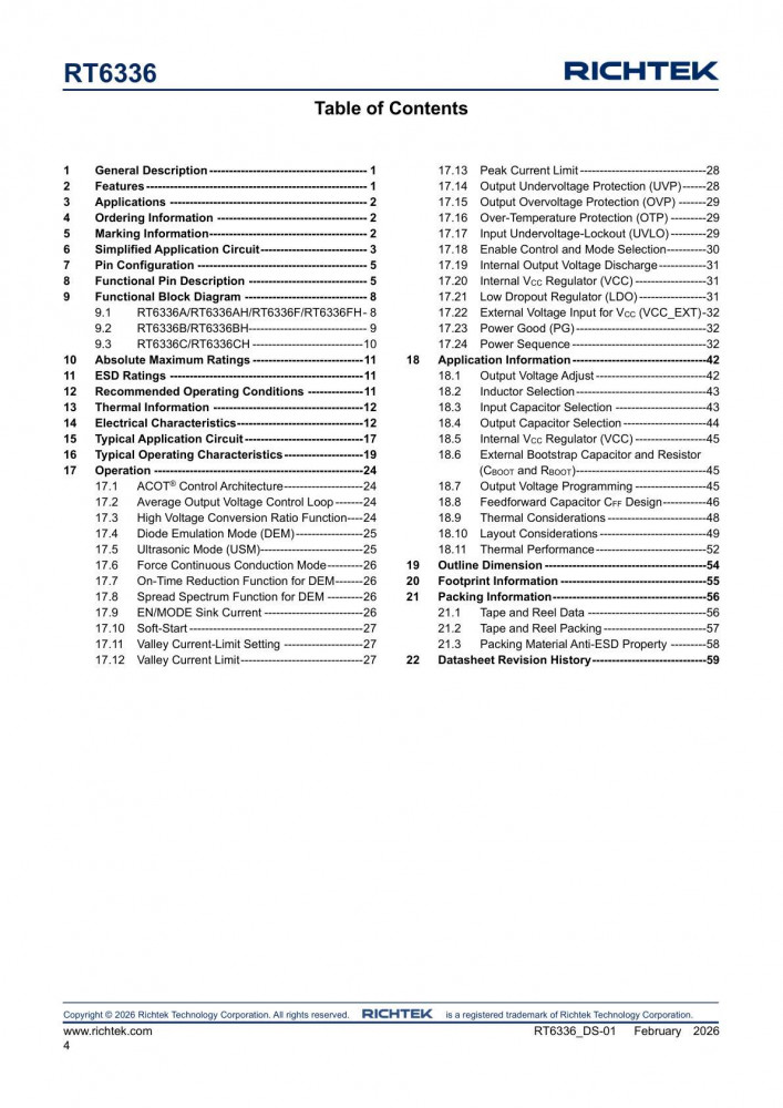 RT6336 datasheet preview, page 4