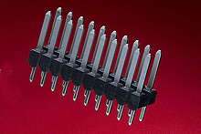 MX150 Dual Row Header, Vertical, 4 Circuits, 1.5µm Tin (Sn) Plating, 27.77mm Mating Pin Length, 3.05mm PC Tail Length for sale
