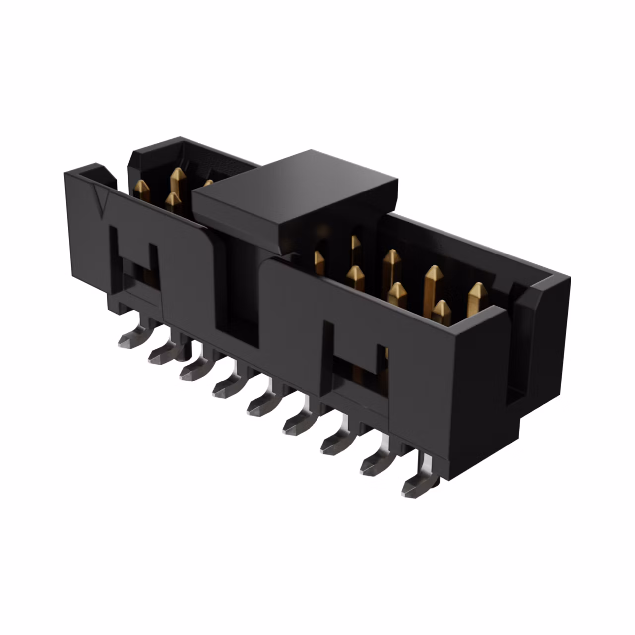 2.00mm Pitch, Milli-Grid PCB Header, Dual Row, Vertical, Surface Mount, Shrouded, 18 Circuits, 0.76µm Gold (Au) Plating, Dual Side Slots, Dual Friction Locks, Center Polarization, with Pegs, with Cap, Tube for sale