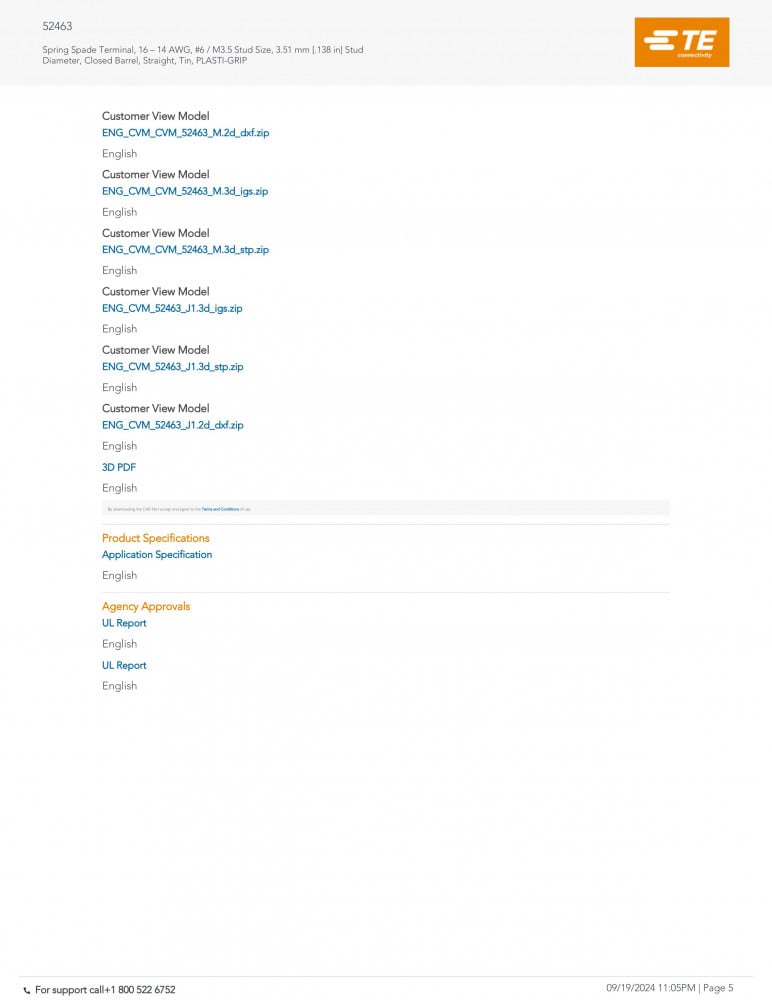 TE Connectivity 52463 document page 5