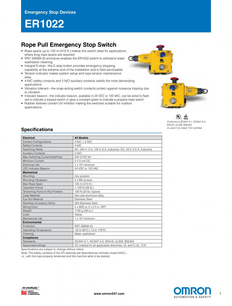 ER1022 technical document page 1