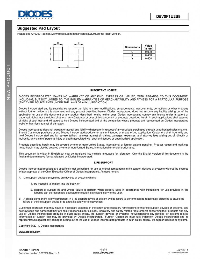 D5V0F1U2S9-7 datasheet page 4