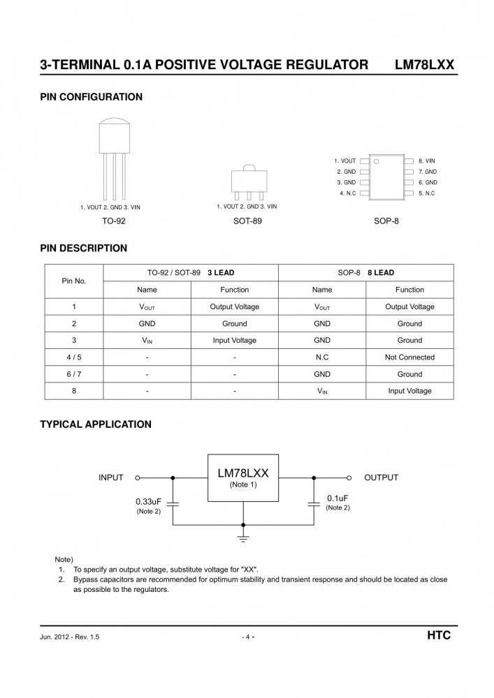 LM78L10F datasheet page 4