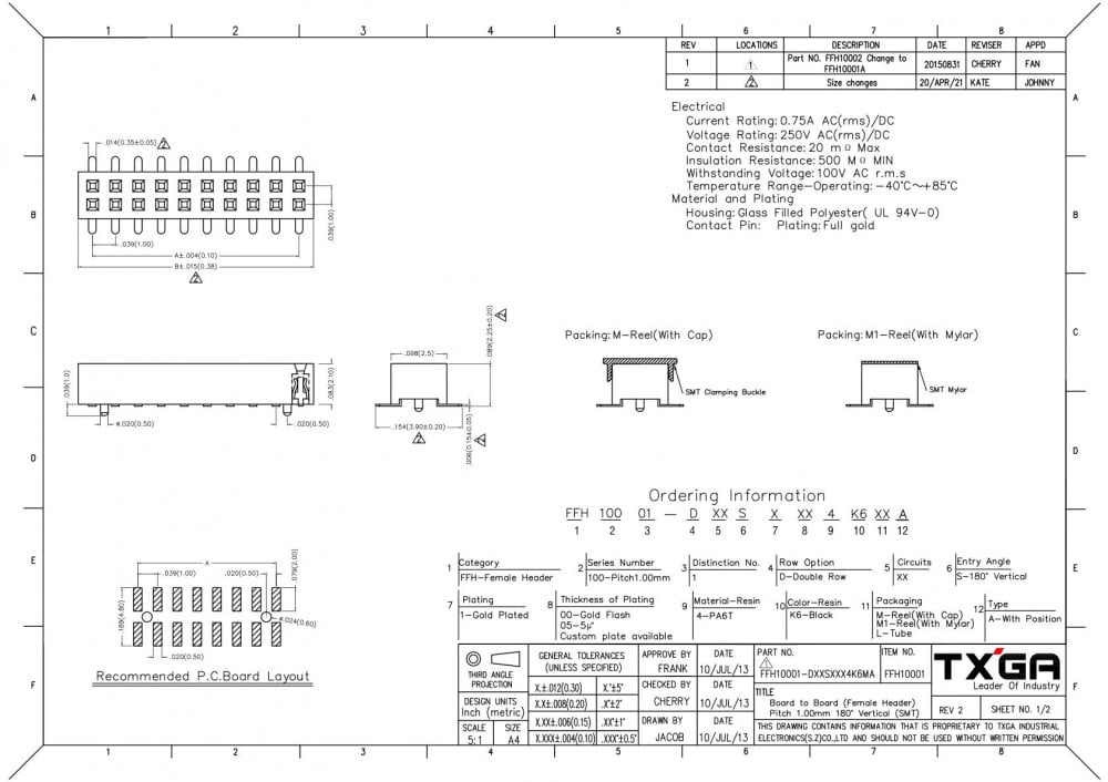 TXGA FFH10001 drawing page 3