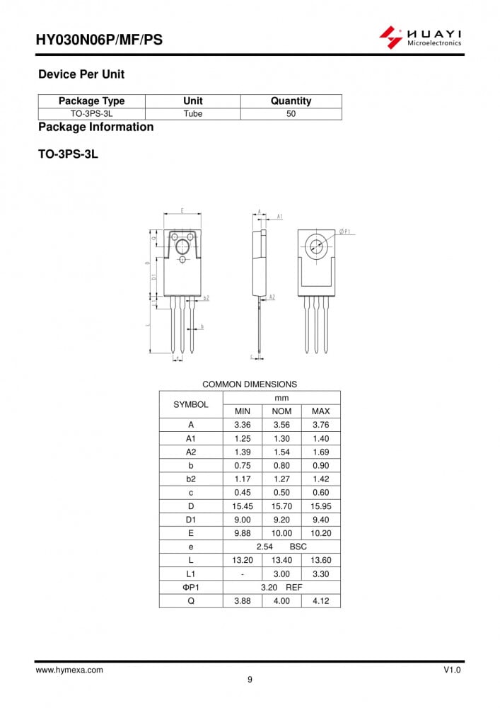 HY030N06P datasheet page 9