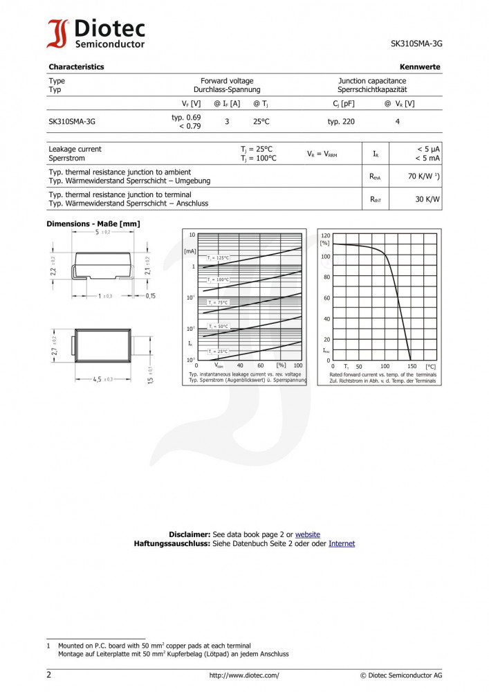 SK310SMA-3G datasheet page 2