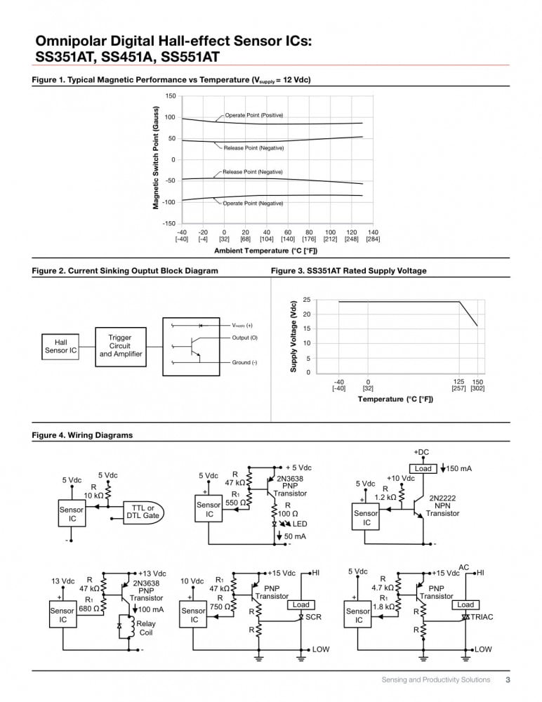 Honeywell SS351AT datasheet page 3