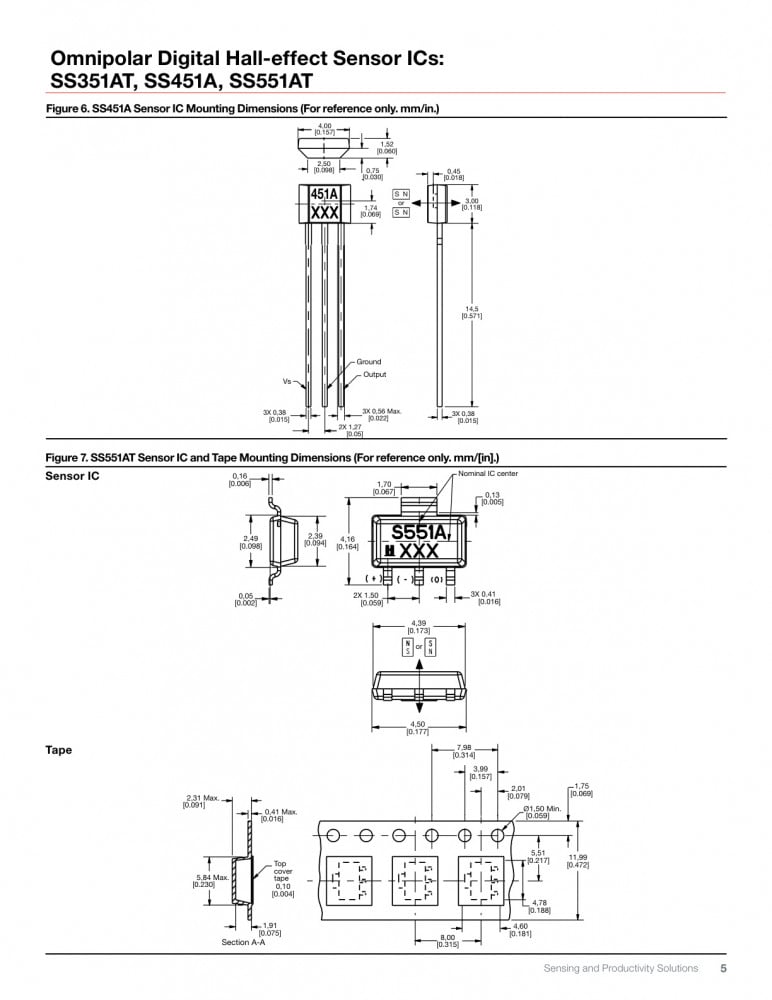 Honeywell SS351AT datasheet page 5