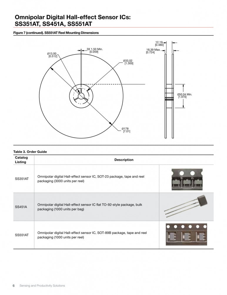 Honeywell SS351AT datasheet page 6
