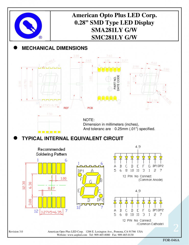 SMA281LY technical document page 2