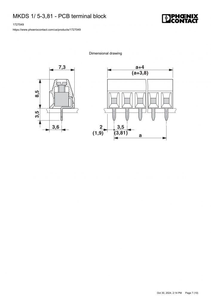 Phoenix Contact 1727049 technical document page 7