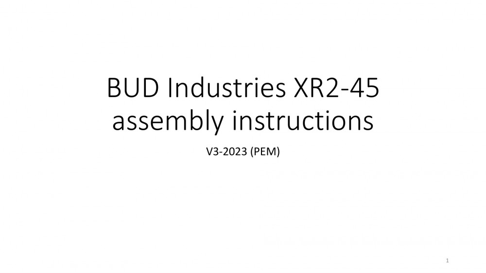 XR2-45 assembly document, page 1