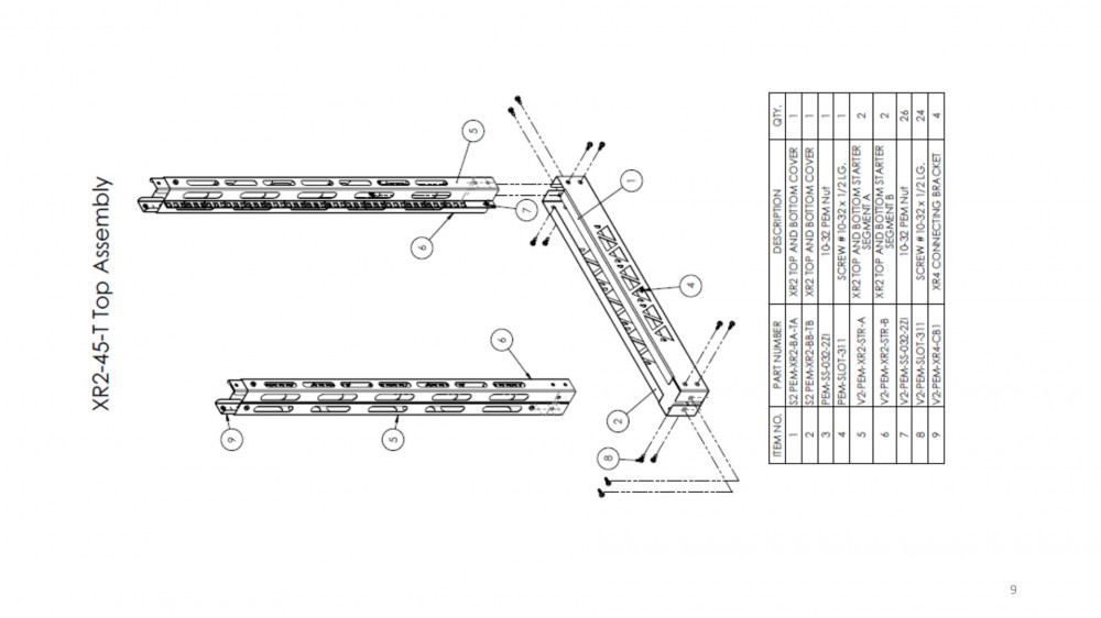 XR2-45 assembly document, page 9