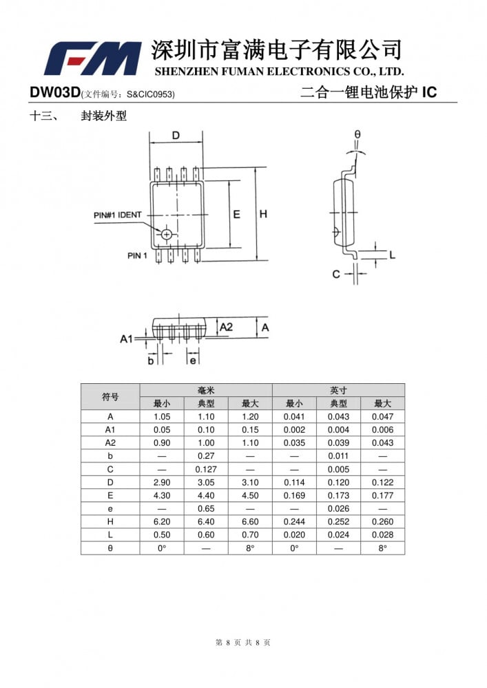 FM DW03D datasheet page 8