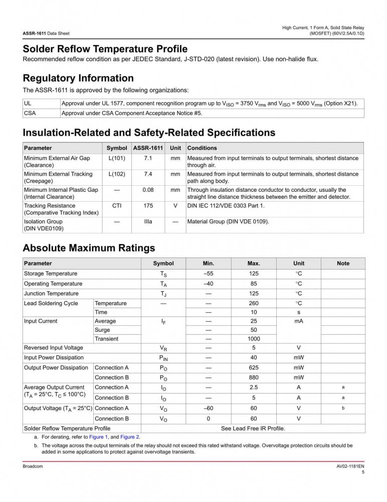 ASSR-1611 datasheet page 5