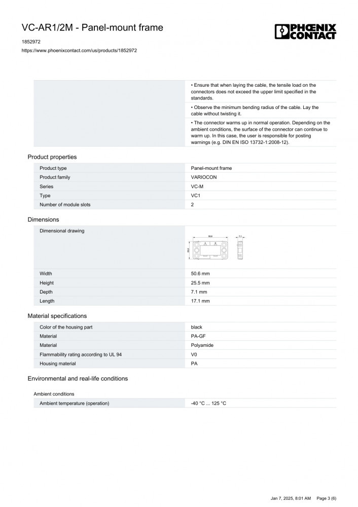 Phoenix Contact 1852972 technical document page 3