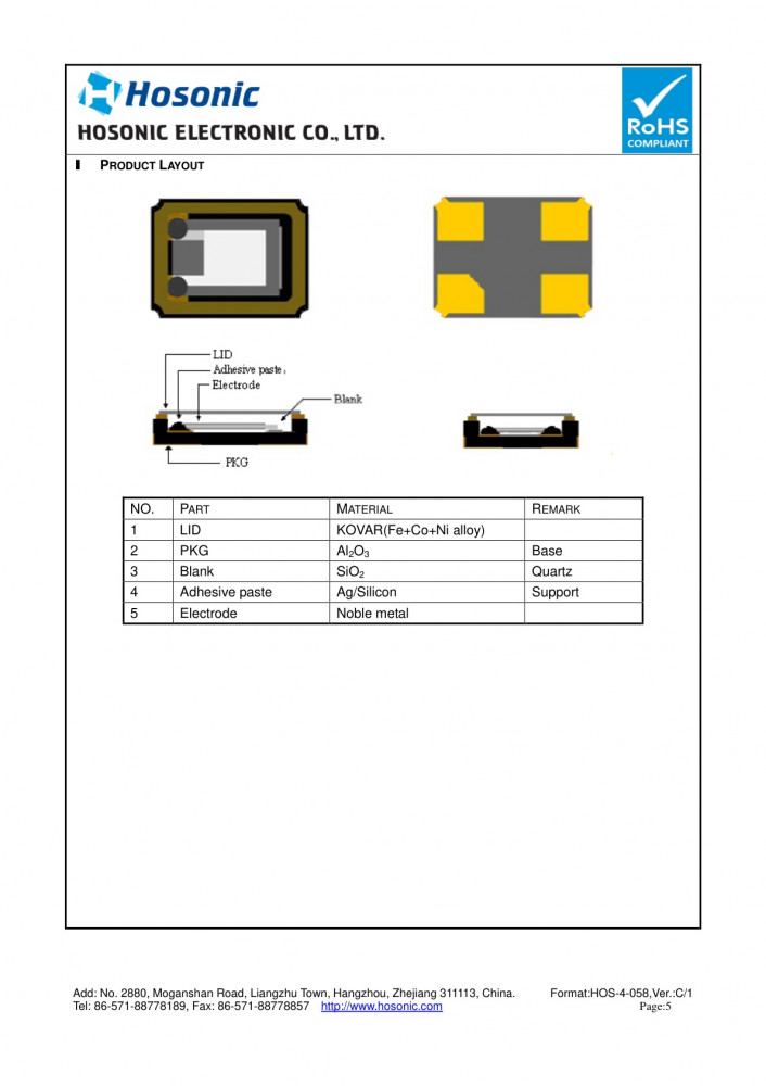 HOSONIC E1SB26E000015E specification page 5