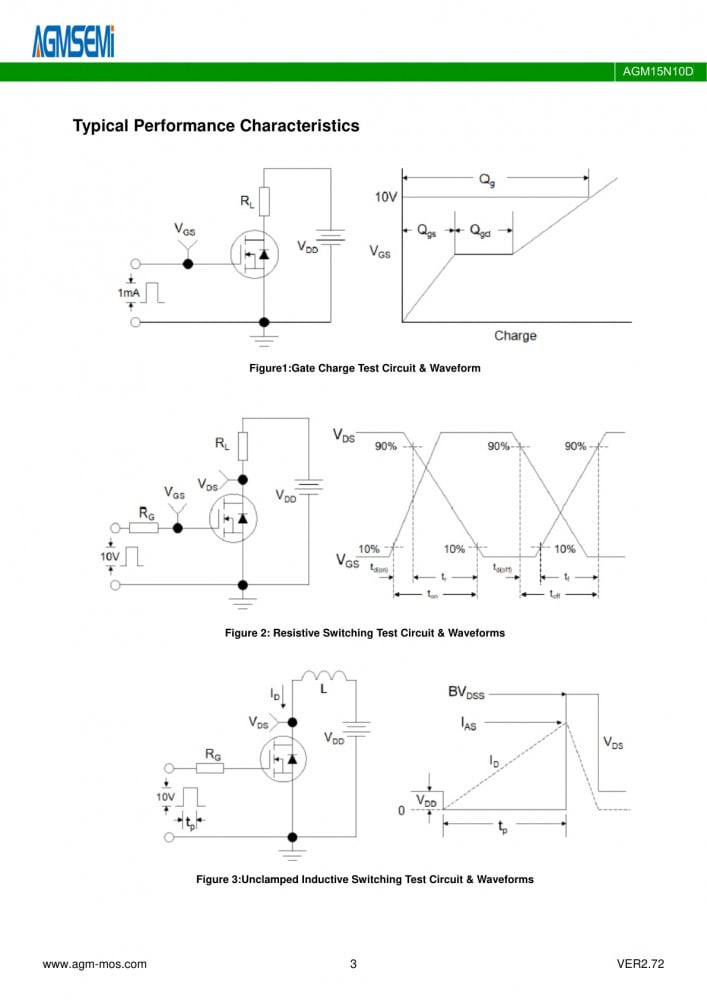 AGM15N10D datasheet page 3