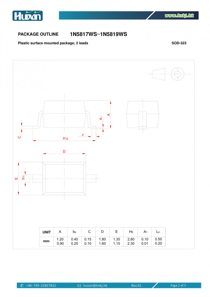 1N5819WS datasheet page 3