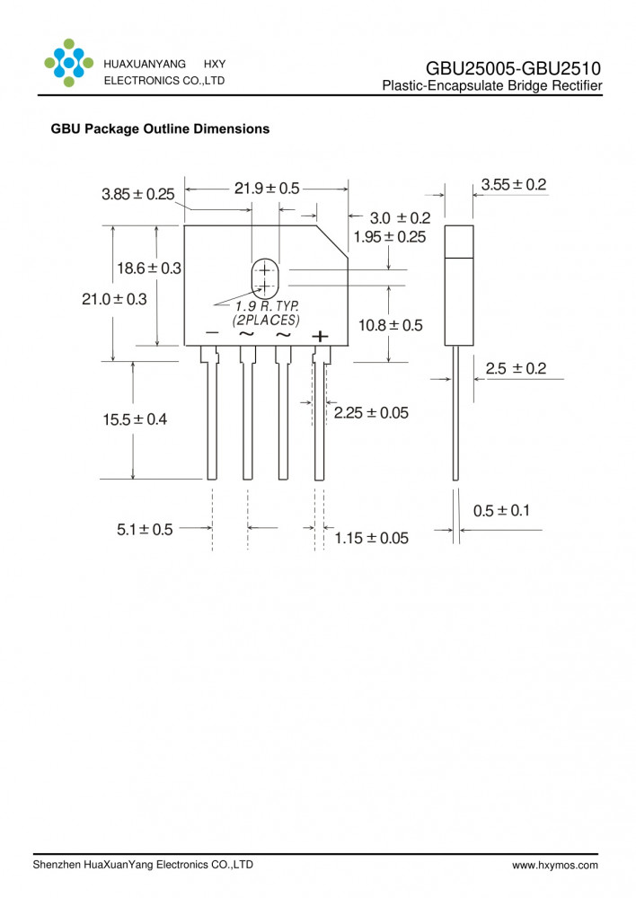 GBU2510 datasheet page 3